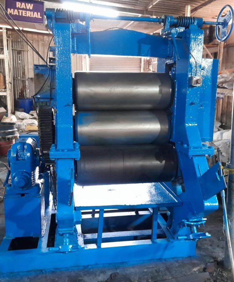 Used Industrial 3 Roll Calendar Machine , Rubber Plastic Calendar ...